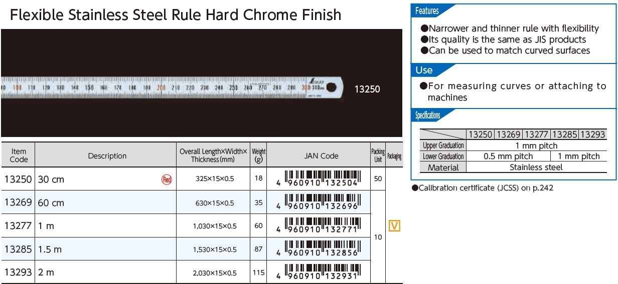 Ichiban Precision Sdn Bhd - Shinwa - Shinwa Flexible Stainless Steel Rule Hard Chrome Finish ...